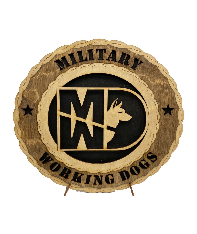 W31 - Custom Laser Accent Military Working Dog Cut Out - Military ...