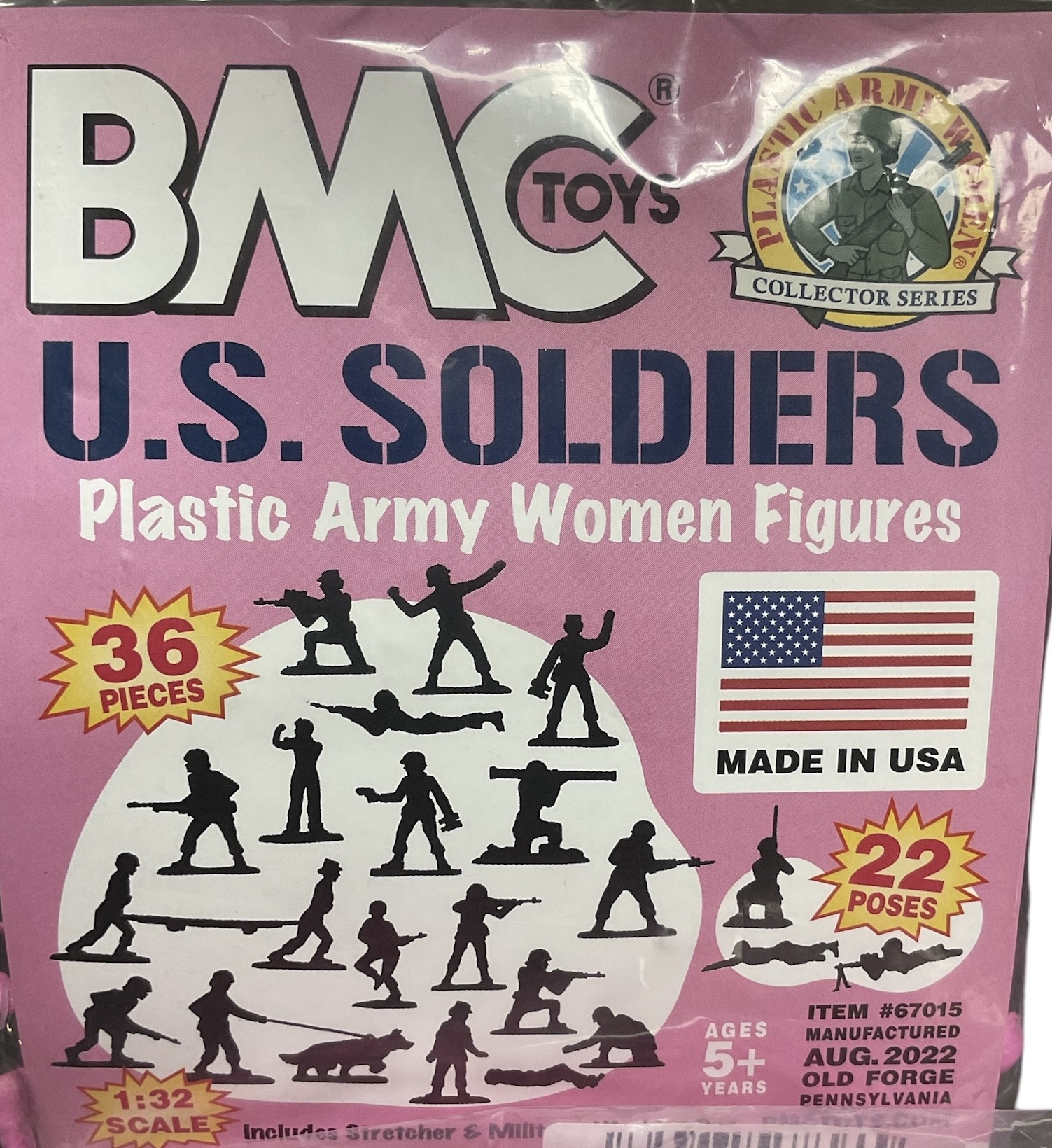 Plastic Army Women Soldiers - Pink - Military Police Regimental Association
