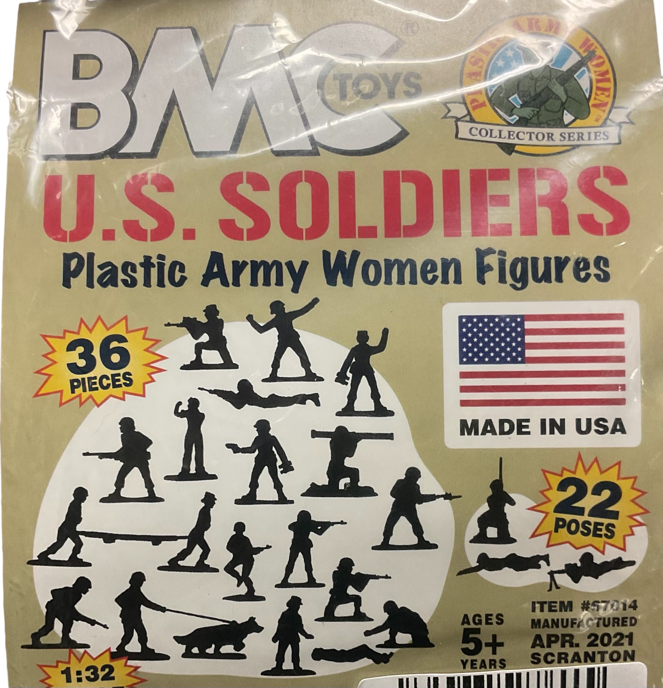 Plastic Army Women Soldiers - Tan - Military Police Regimental Association