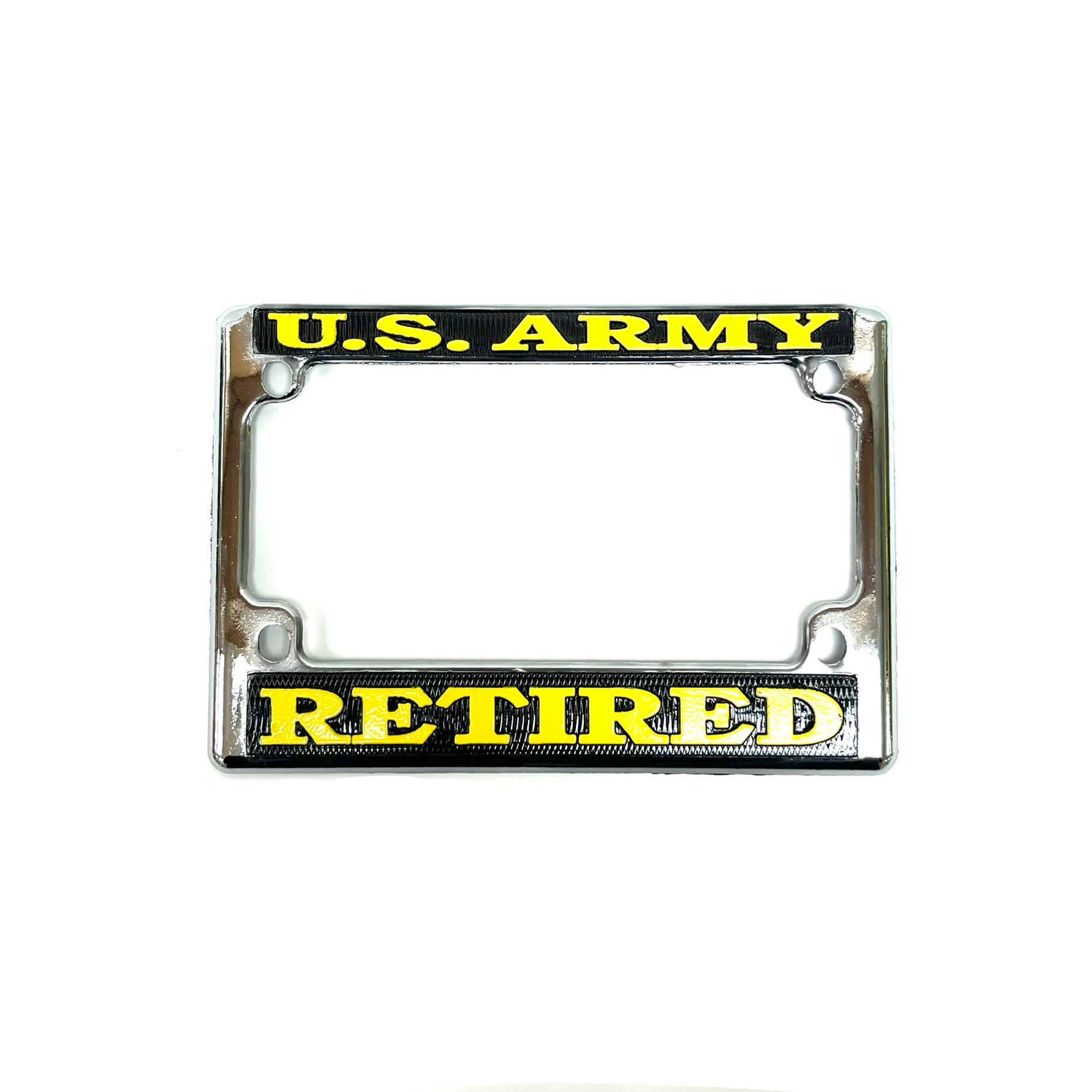 US Army Retired Motorcycle License Plate Frame - Military Police ...
